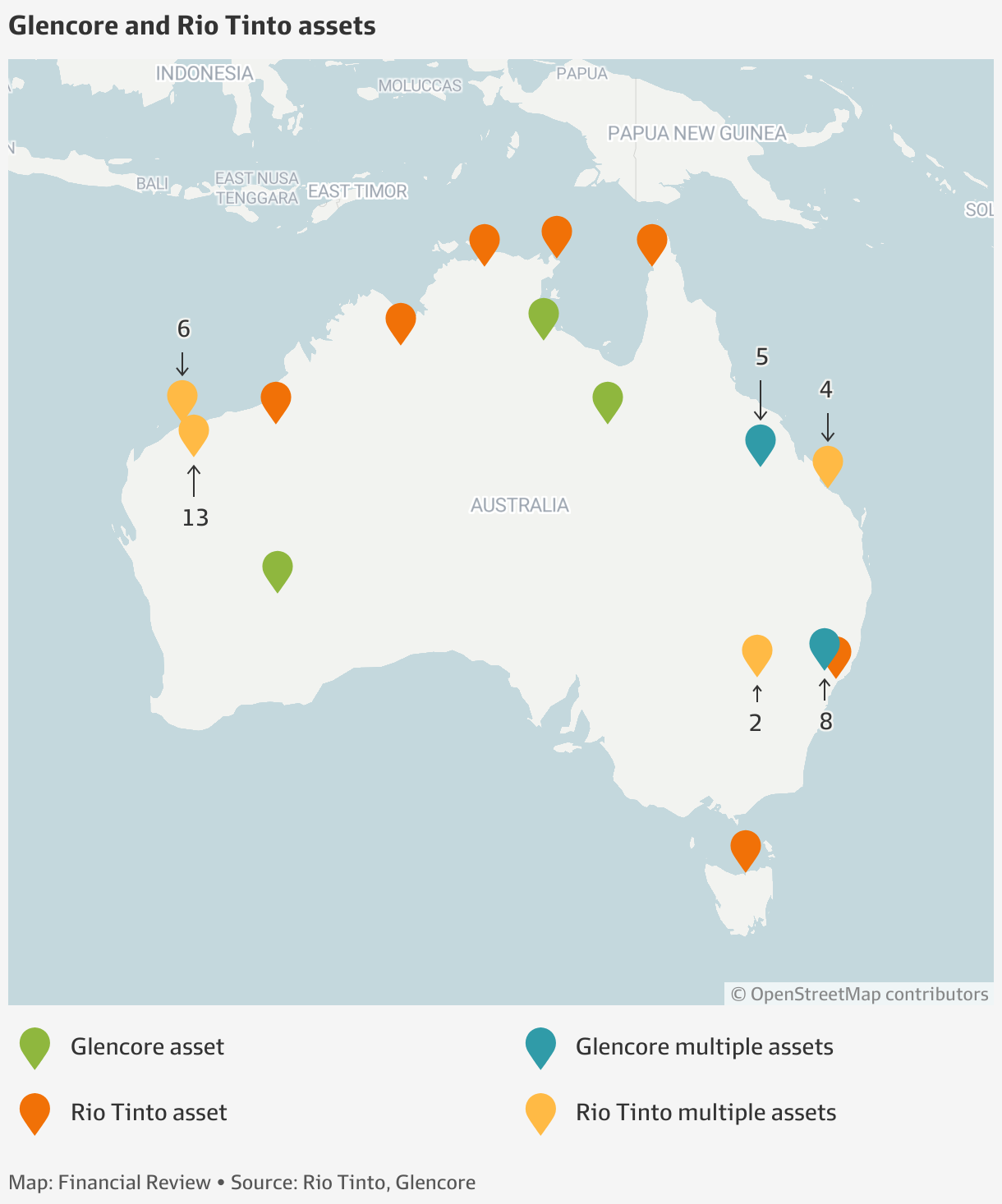 RIO ASX, mining: Rio Tinto and Glencore merger would overtake BHP in size