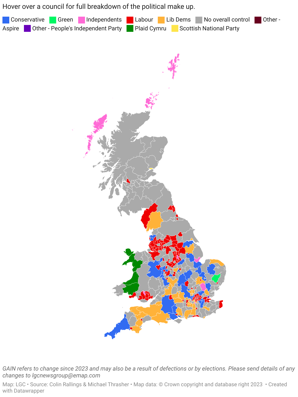 LGC interactive council control maps 2024 | Local Government Chronicle ...