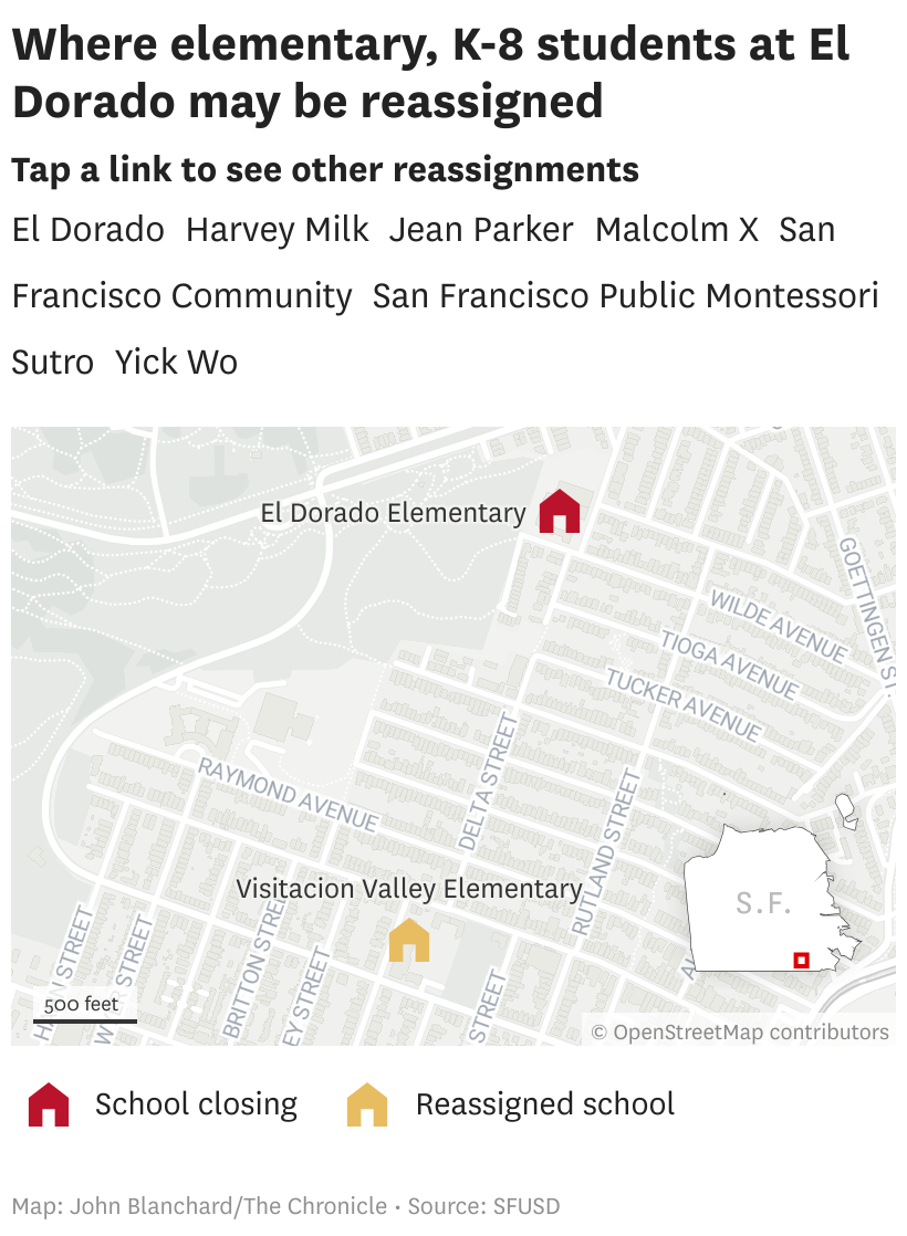 SFUSD school closures maps show where students may be reassigned