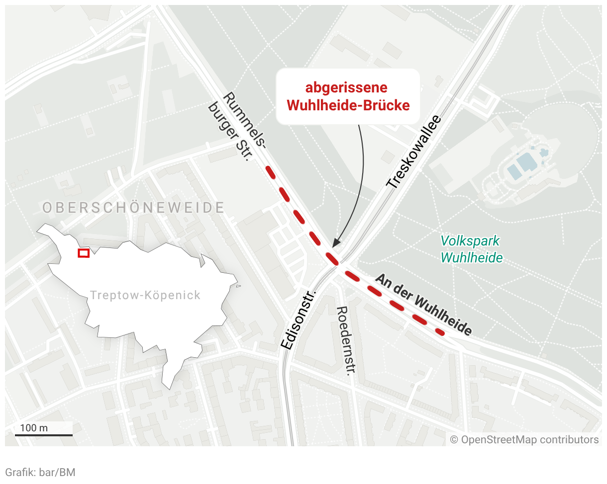 Berlin: Wuhlheide-Brücke – diesen Plan verfolgt der Senat nach dem Abriss