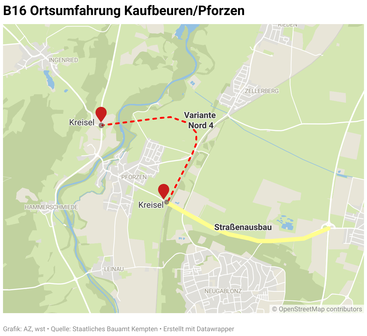 B16-Umfahrung in Pforzen: Das halten Bürger von den Plänen zur Umgehung ...