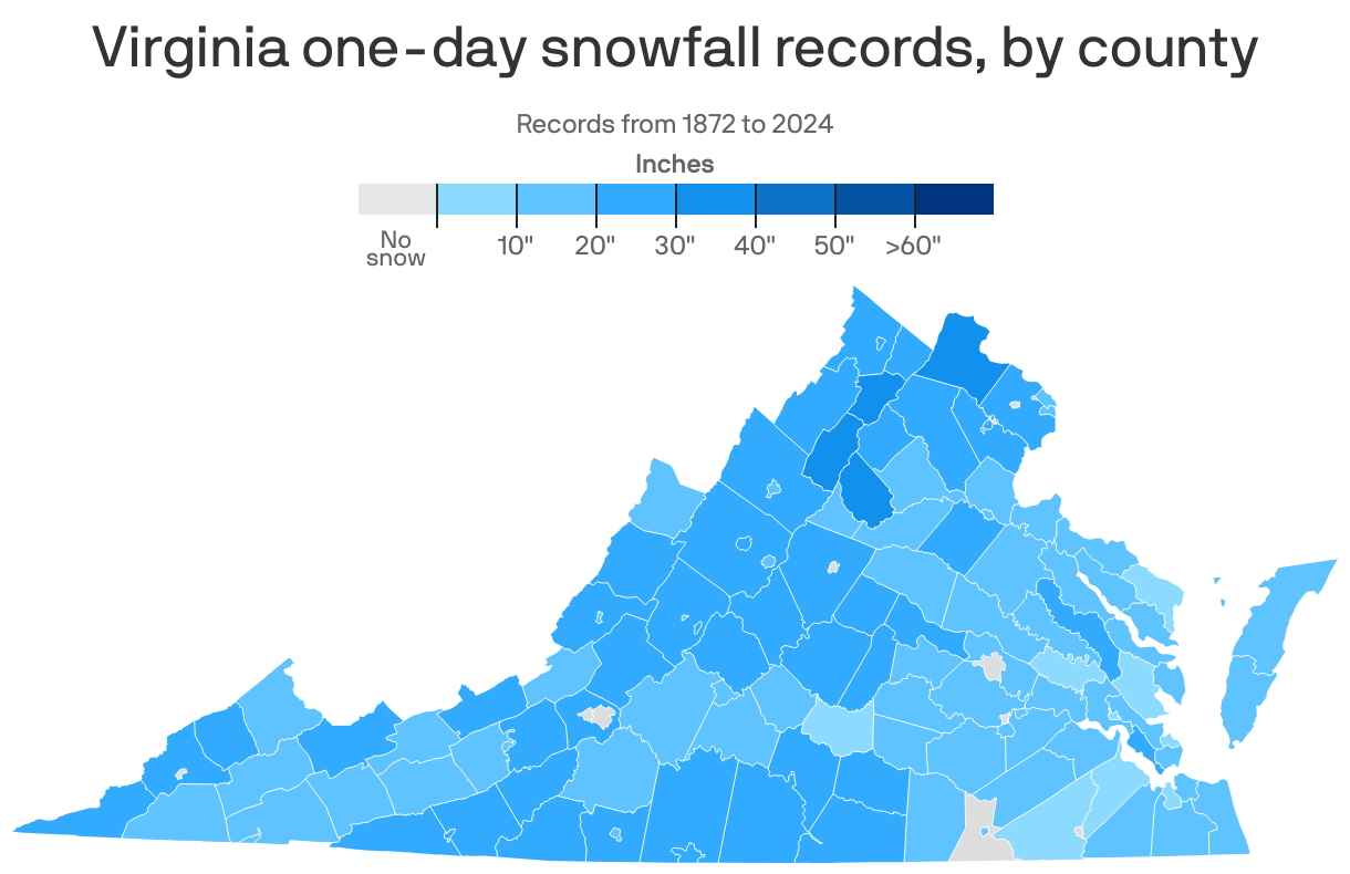 Richmond's saw record snow nearly 85 years ago - Axios Richmond