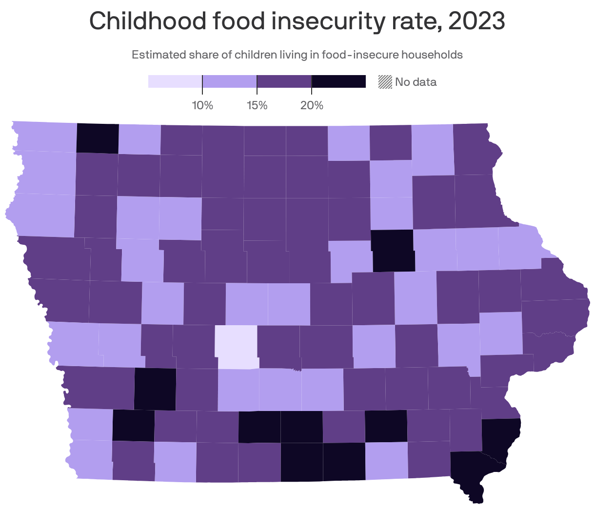 Mapped: Iowa's childhood hunger crisis - Axios Des Moines
