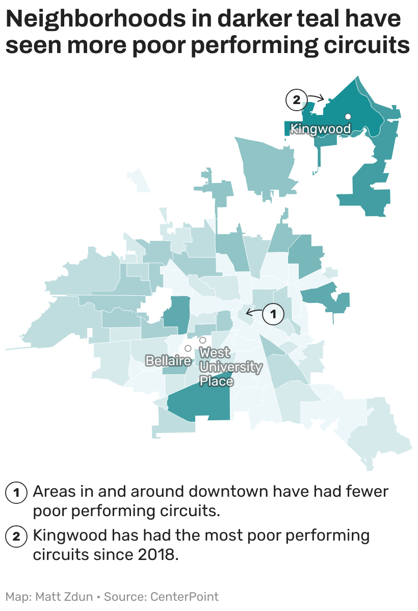 Francine power outages: Are you in a CenterPoint problem area?