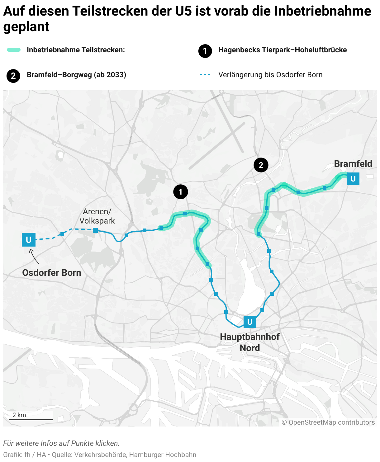 U5 Hamburg: Prominenter Teil der Strecke soll vorzeitig in Betrieb gehen