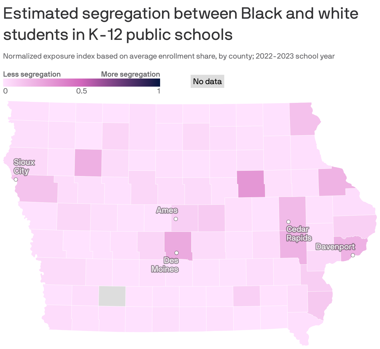 Iowa school segregation is increasing, research shows - Axios Des Moines