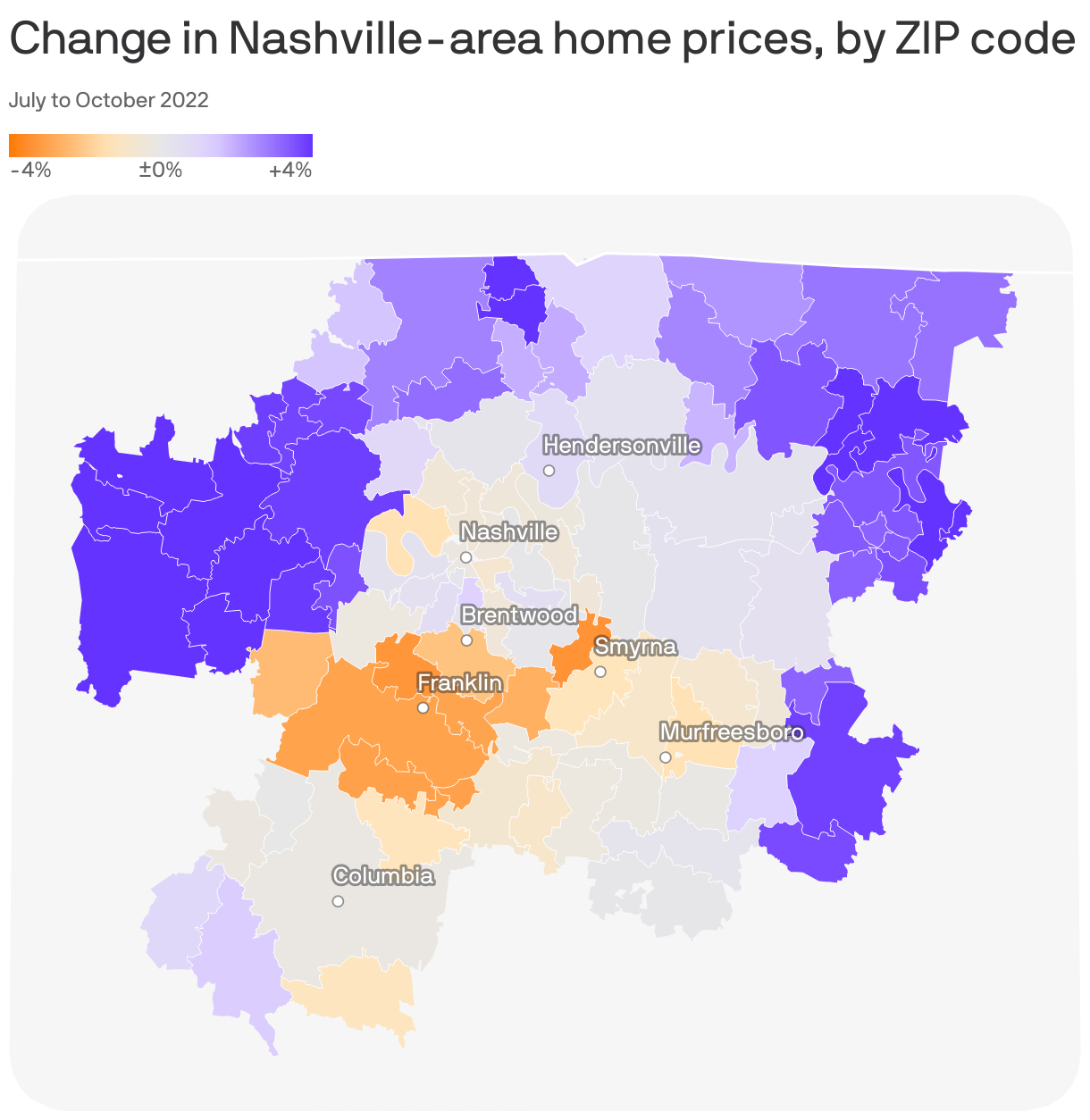 Nashville-area housing price changes by ZIP code - Axios Nashville