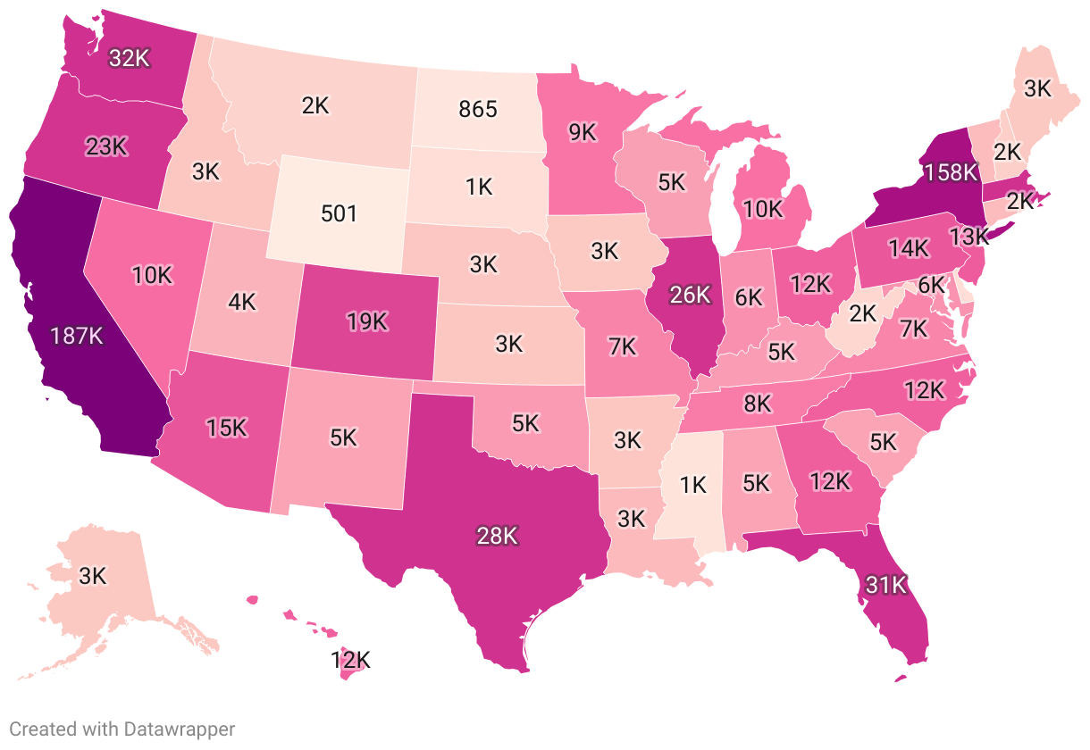 Homeless Population by State 2025