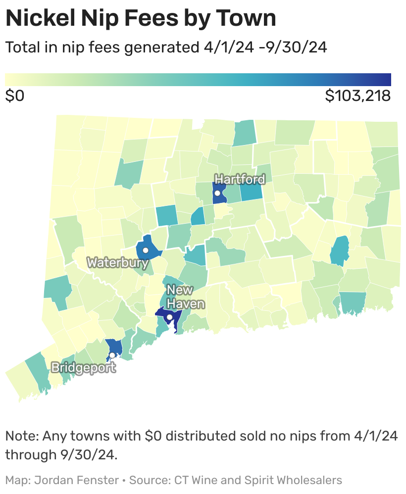 CT towns just raked in $2.4M from 5 cent fee on alcohol nips