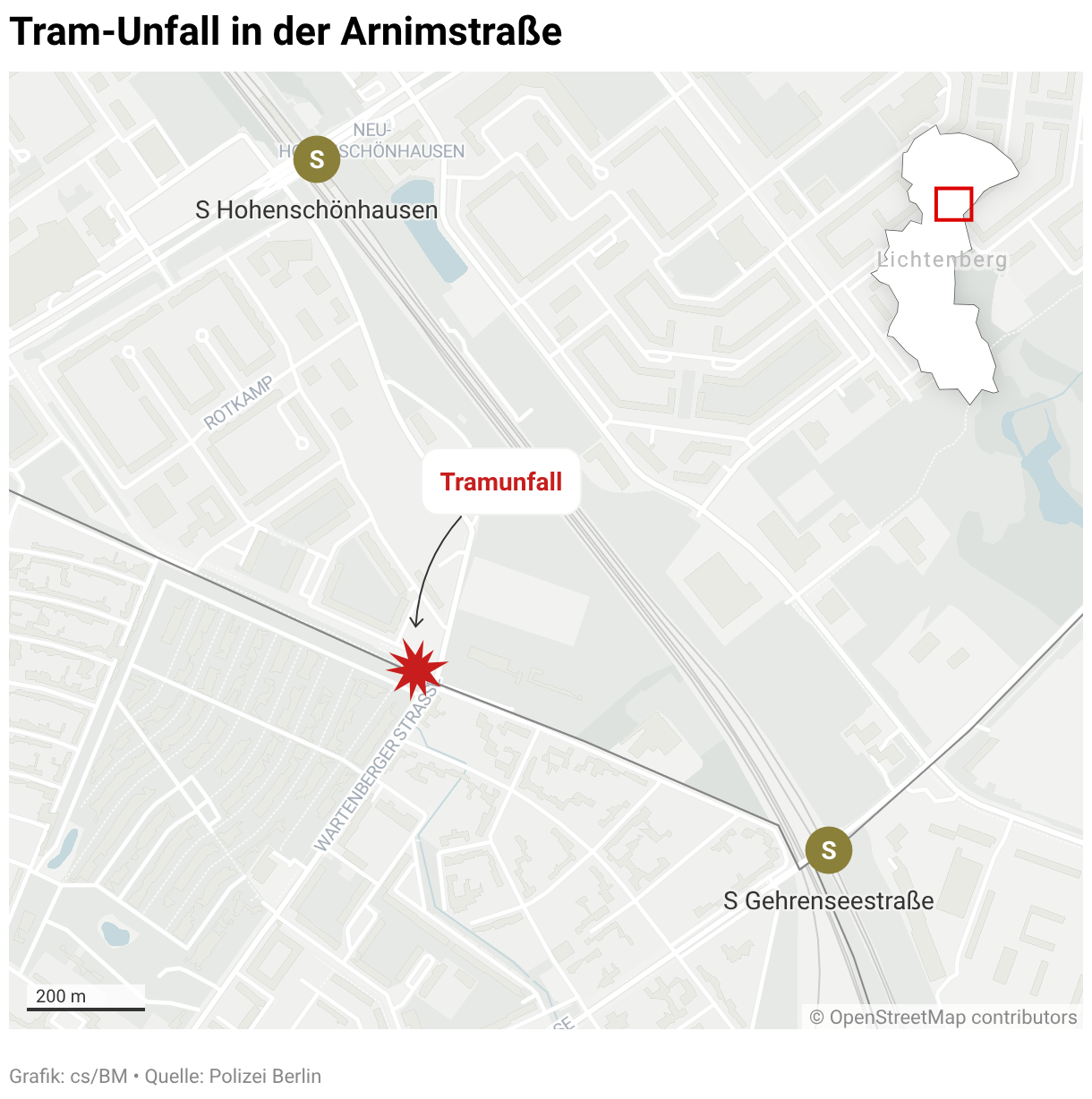 Straßenbahnunglück in Berlin: 20 Verletzte – Wegner dankt Einsatzkräften