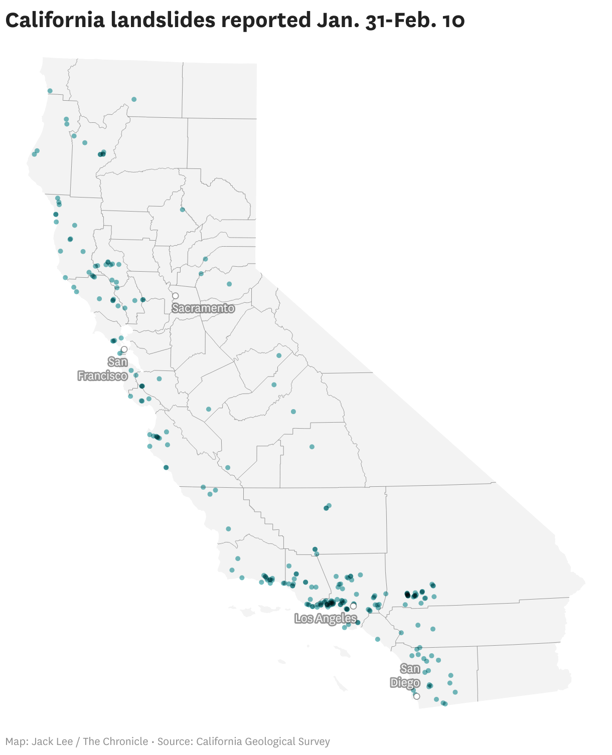 Science of California landslides, how coming storms affect them