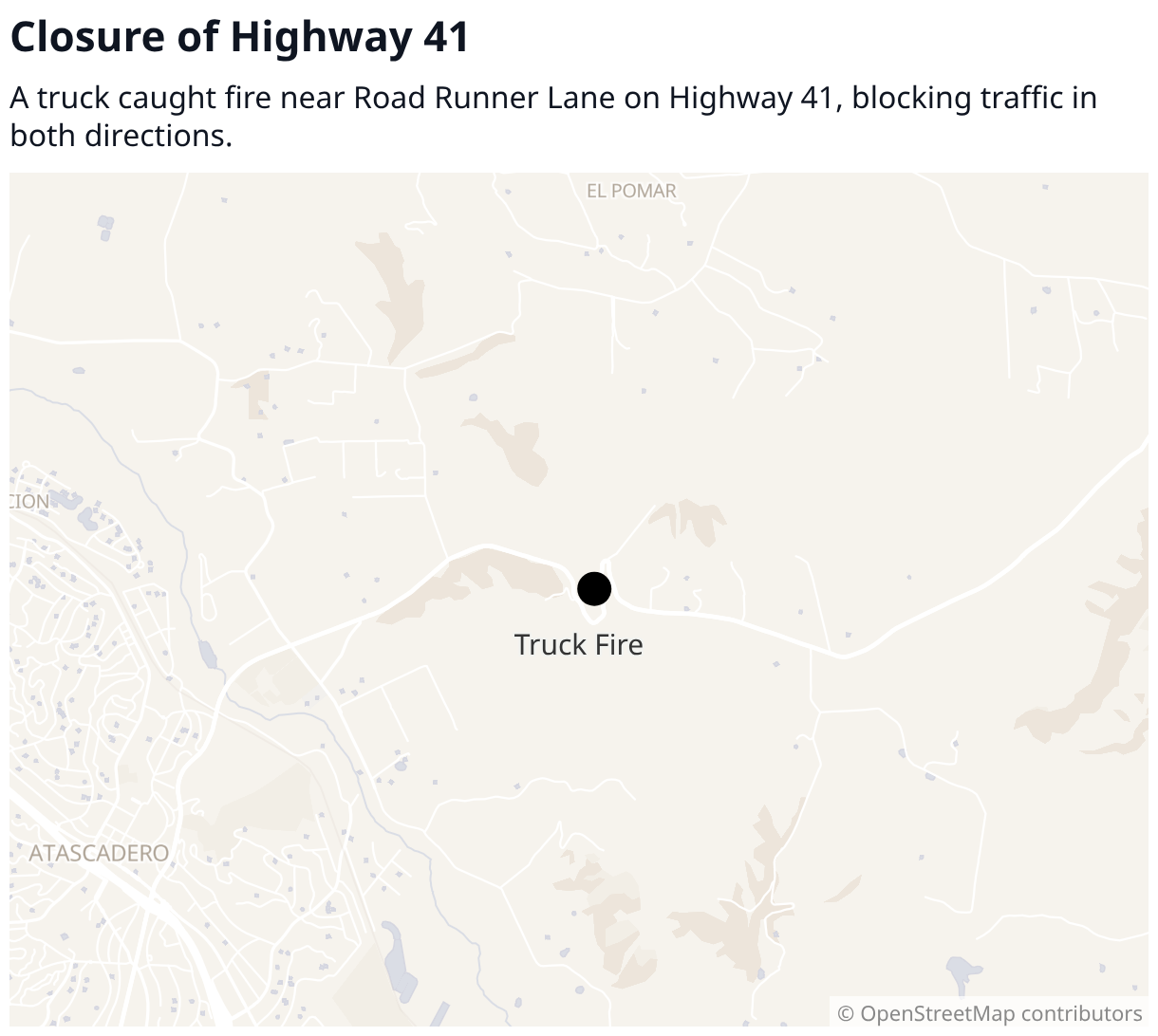 Hwy 41 closed in SLO County by vehicle fire | San Luis Obispo Tribune