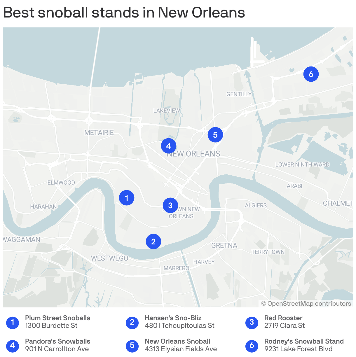 Best snoball stands in New Orleans - Axios New Orleans