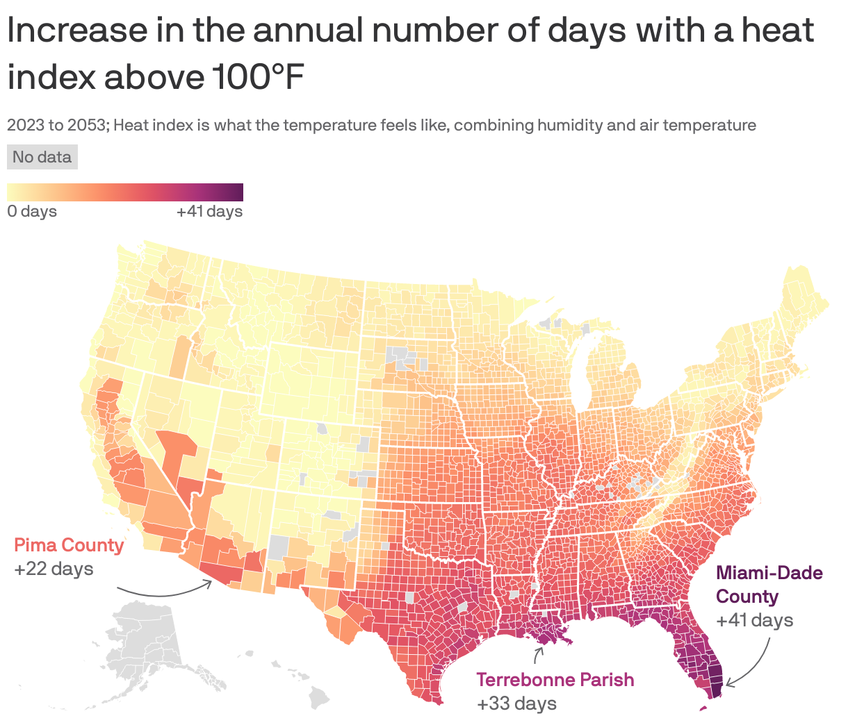What Florida's heat will look like in 30 years, mapped - Axios Tampa Bay