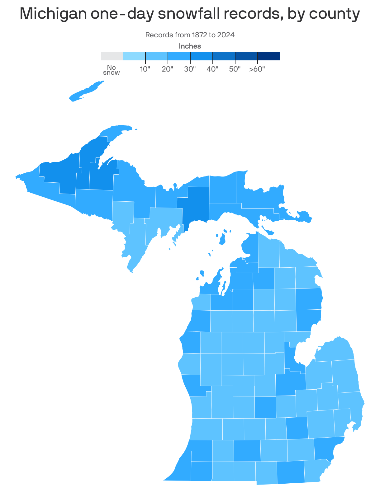 Charted: Our one-day snow records - Axios Detroit