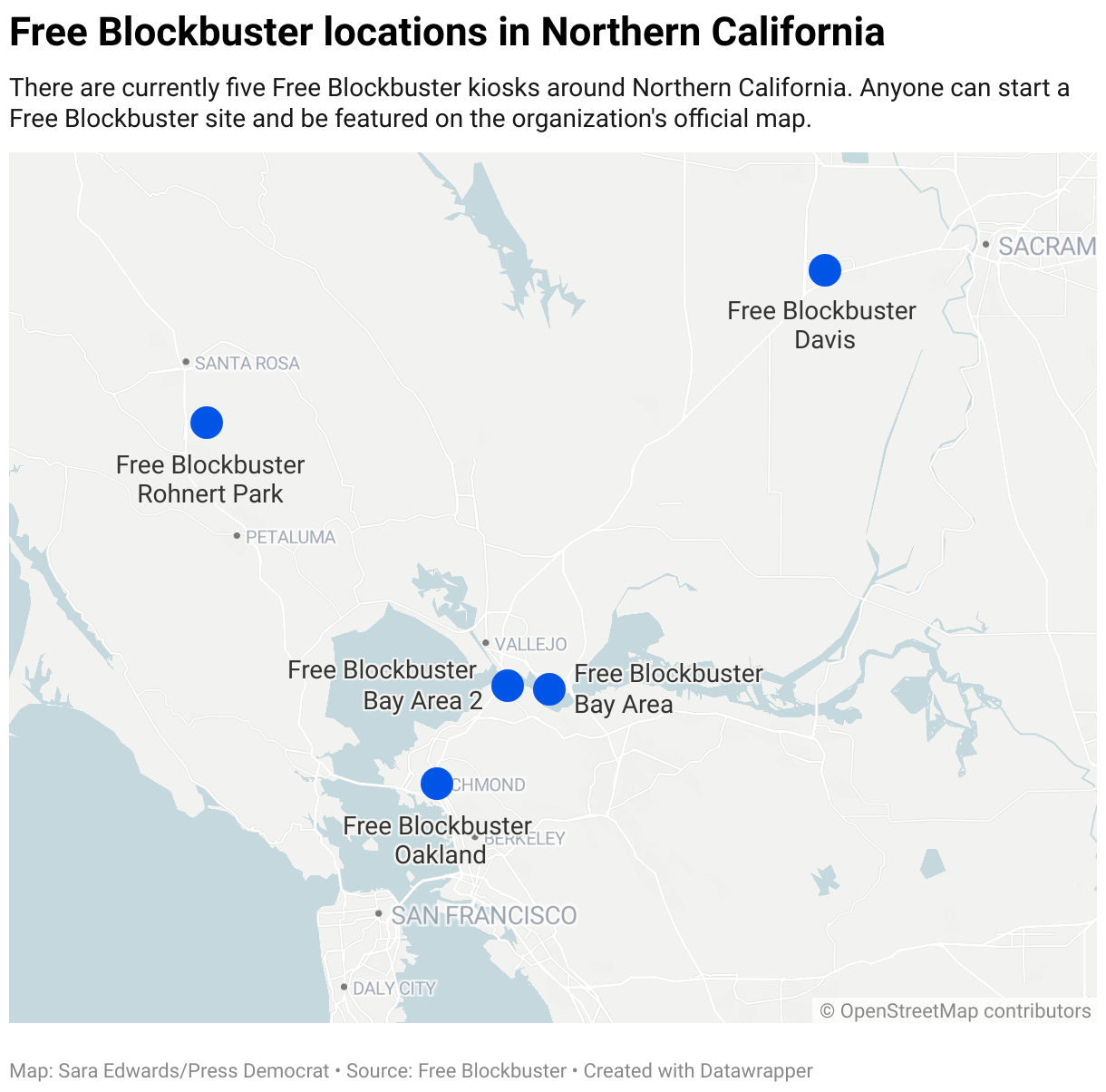 Free Blockbuster kiosk in Rohnert Park - The Press Democrat