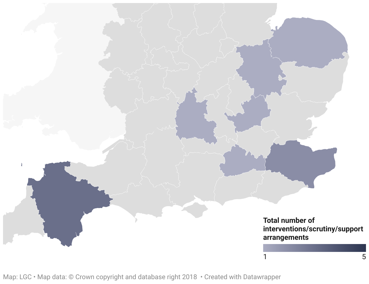 LGC intervention map: Scale of issues revealed | Local Government ...