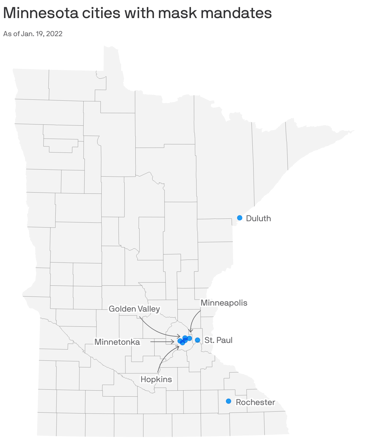 Mapped: Minnesota cities with mask mandates during Omicron surge ...
